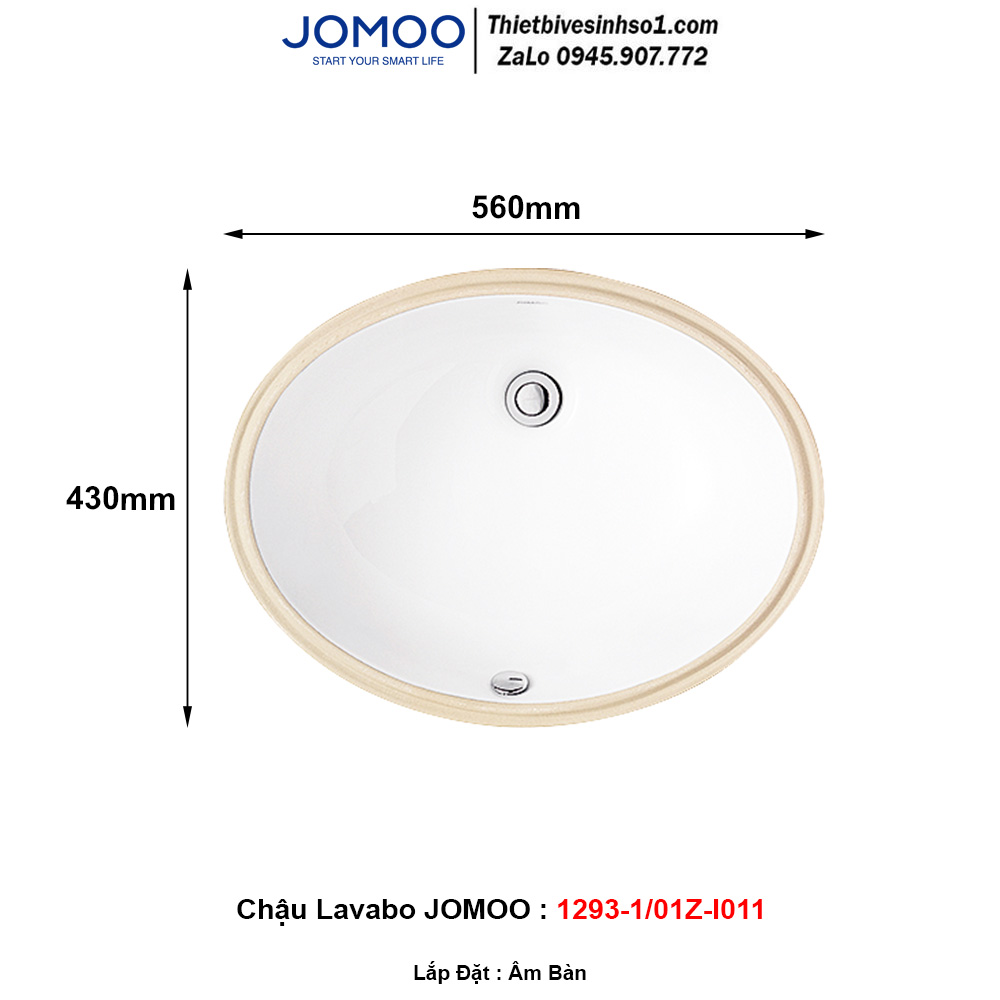 Chậu Lavabo JOMOO 1293-1/01Z-I011 | Tổng Kho JOMOO Hà Nội