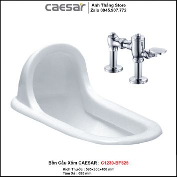Bồn cầu Xổm Caesar C1230-BF525 | Tổng Kho Caesar Hà Nội